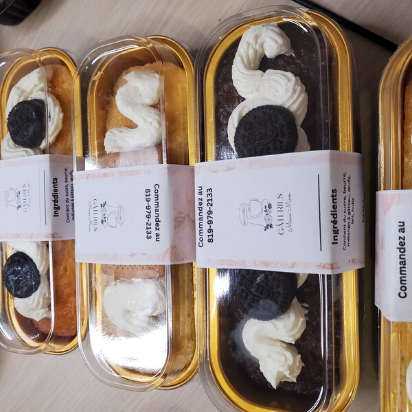 Mini Cake Tin Label Editable Template Canva L Printable Cake Tin Label ...