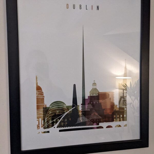 Dublin Art Print, Dublin Watercolor Poster, Dublin Skyline, Travel ...