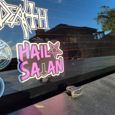 HAIL SATAN Vinyl Sticker 6 Long All Weather Laminated - Etsy