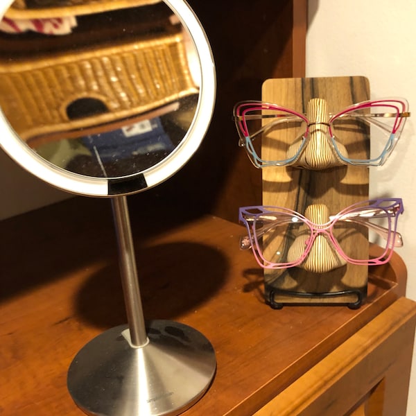 Unique Wooden Eyeglasses Stand for Organization, Glasses Holder for ...