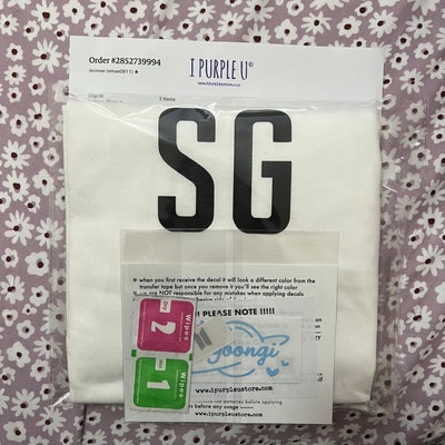 SG Shirt / Agust D / SUGA Handwritten Letters on the Back - Etsy