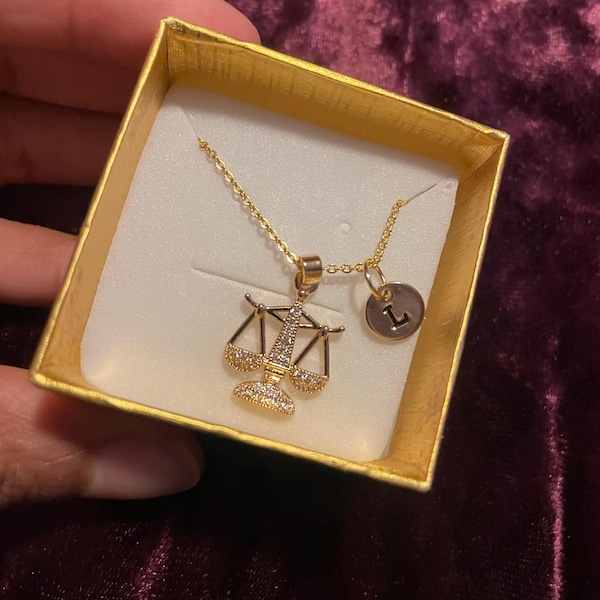 Justice Scale Necklace in Gold, Best Christmas Gift for Lawyer Law ...