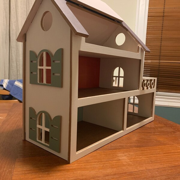 Handmade Wooden Dollhouse Toys, DIY Montessori Waldorf Toys, Toddler ...