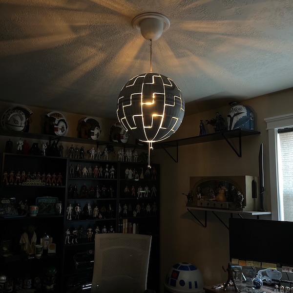 Ikea PS 2014 Star Wars Death Star Exploding Pendant Ceiling Light Lamp ...