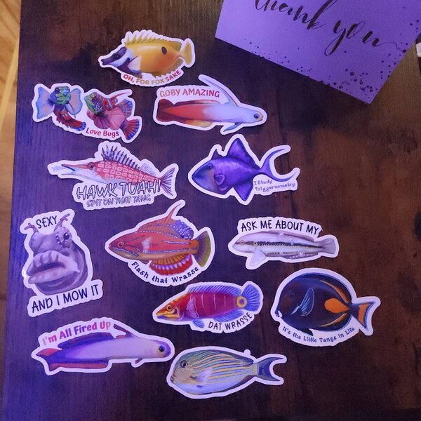 Funny Dogface Puffer Fish Vinyl Sticker - Etsy