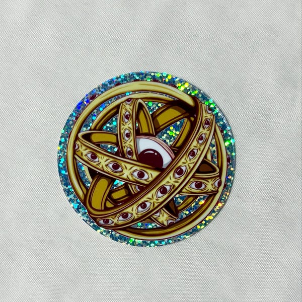 Biblically Accurate Angel Ophanim, Holographic Glitter Sticker - Etsy