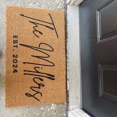 Personalized Welcome Mat, Custom Door Mat, Family Name Doormat, Wedding ...