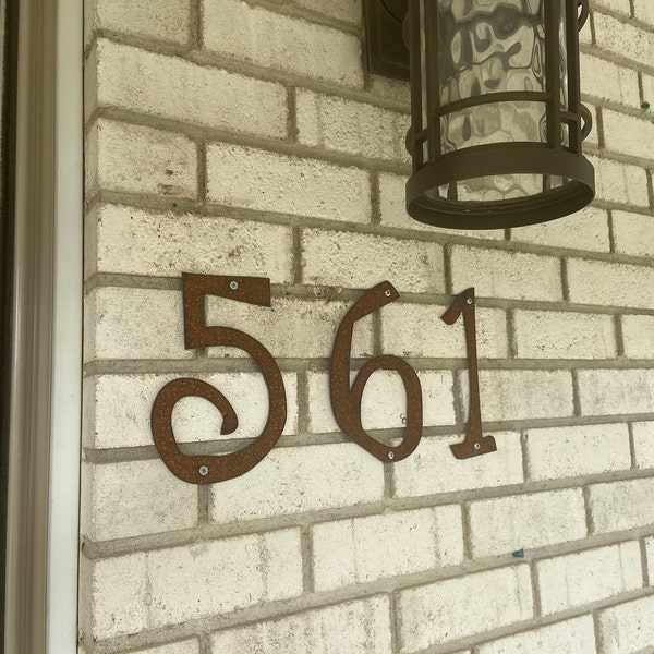 Rustic Metal - 4 Inch TO 8 Inch - Individual House Numbers - Size ...