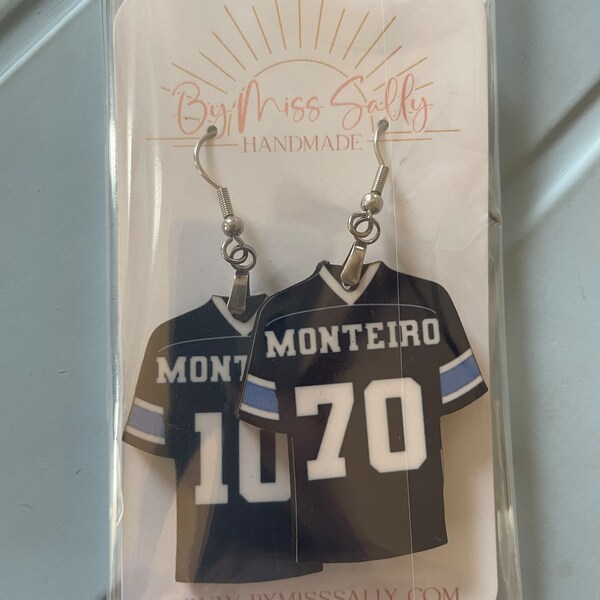Football Jersey Earrings, Football Team Color Earrings, Game Day ...
