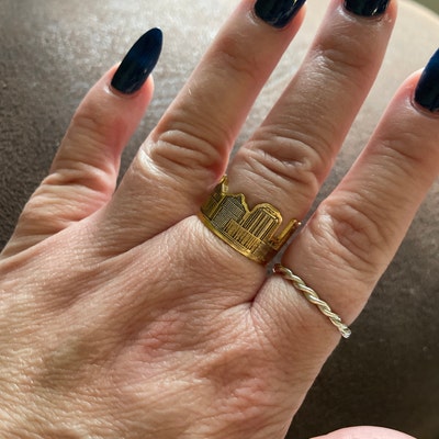 Custom City Ring Personalized Cityscape Ring Statement Ring Custom ...