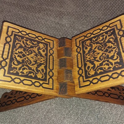 Decorative Book Stand Carved Cookbook Stand Handmade Bible - Etsy