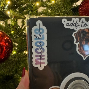 Personalized Name Sticker, Custom Name Sticker, Gradient Color Name ...