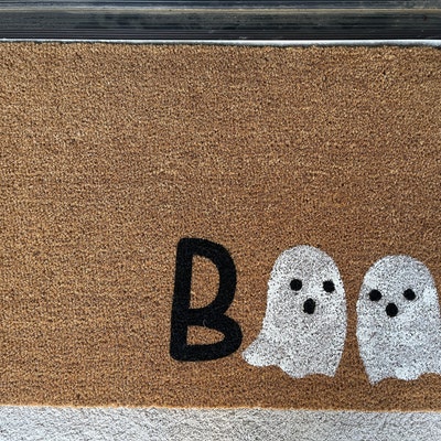 Halloween Doormat, Boo Ghost Welcome Mat, Halloween Door Mat, Halloween ...