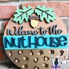 Welcome to Nut House, Digital Download, Round Door Hanger Svg, Fall ...