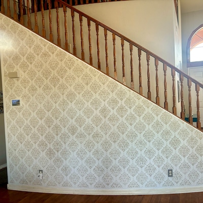 Diamond Strips, Large WALL STENCIL, Modern Geometric Wall Stencils for ...