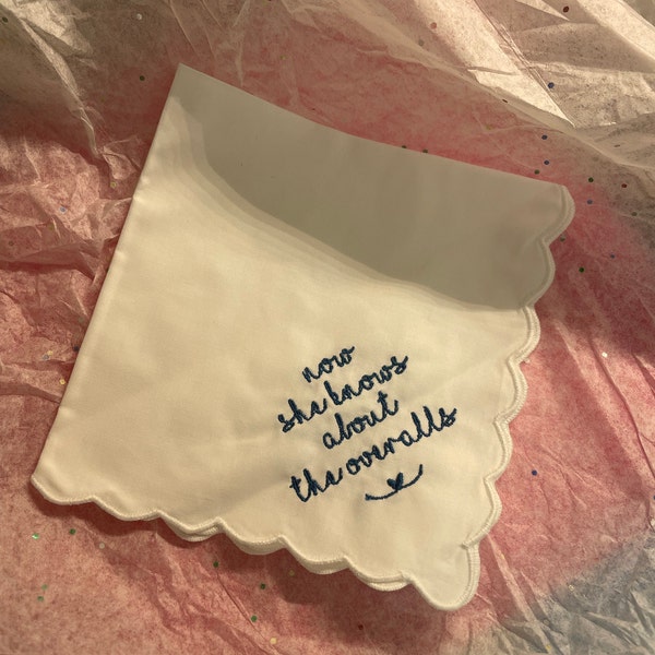 Personalized Embroidered Handkerchief, Special Scalloped Handkerchief ...