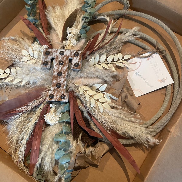 Lasso Wreath Western Decor Western Home Decor Living Room Western Wall ...