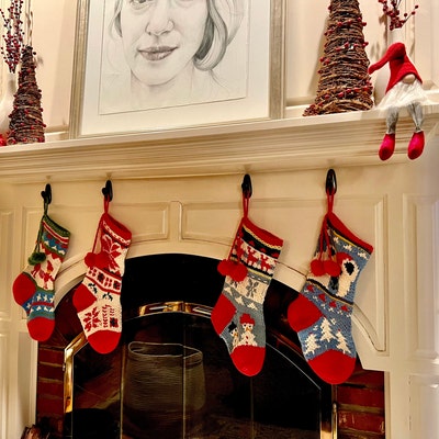 Personalized Traditional Christmas Stocking Hand Knit - Etsy