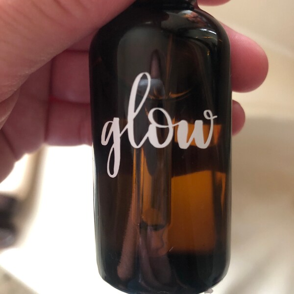 Glow Serum Label Glow Label for Dropper Bottle Hand Lettered Label - Etsy