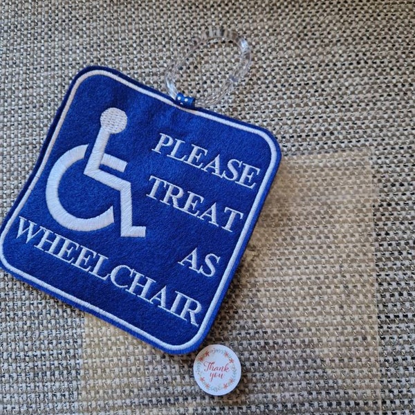 Treat as Wheelchair Sign, Disabled Buggy Tag, Wheelchair Pram Clip ...