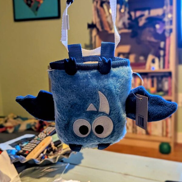 Blue Five Toothed Monster Chalk Bag - Etsy