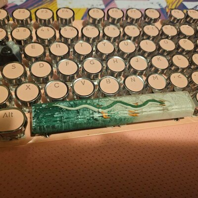 Dragon Spacebar Resin artisan Keycaps, Galaxy Keycaps, Custom Keyboard ...