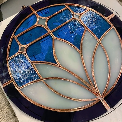 Lotus Flower Stained Glass Pattern, Stained Glass Patterns, Digital ...