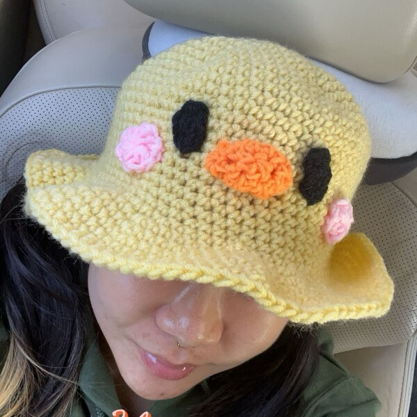 Duck Crochet Bucket Hat. Fun and Unique Bucket Hat for All Ages. - Etsy