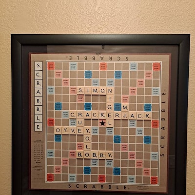 Custom Framed Scrabble Boards Personalized Gift Vintage Scrabble Board ...