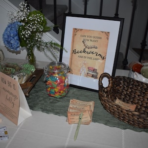 Can You Guess How Many Bookworms Are in the Jar Printable Baby Shower ...