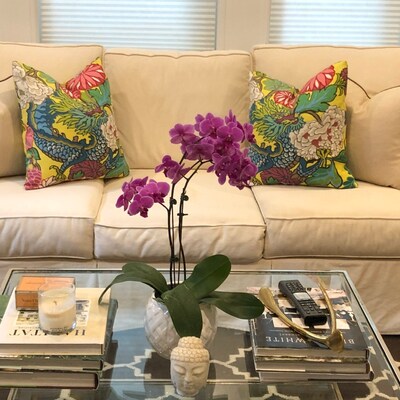 Pillow Cover, Imperial Trellis Mandarin, Lumbar, Geometric, Orange ...