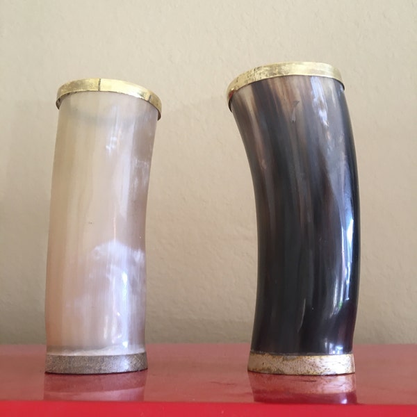 Ox Horn Viking Drinking Mug Cups With Natural Finish - Ale Beer Wine ...