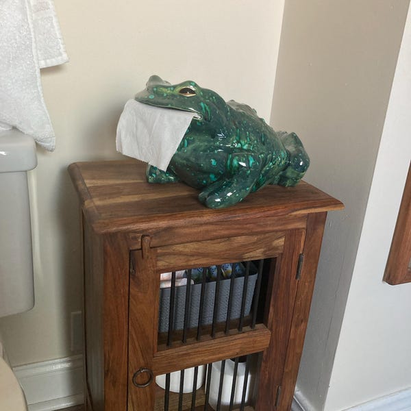 CUSTOM Painted Ceramic Arnel Toad Toilet Paper Holder LARGE - Etsy
