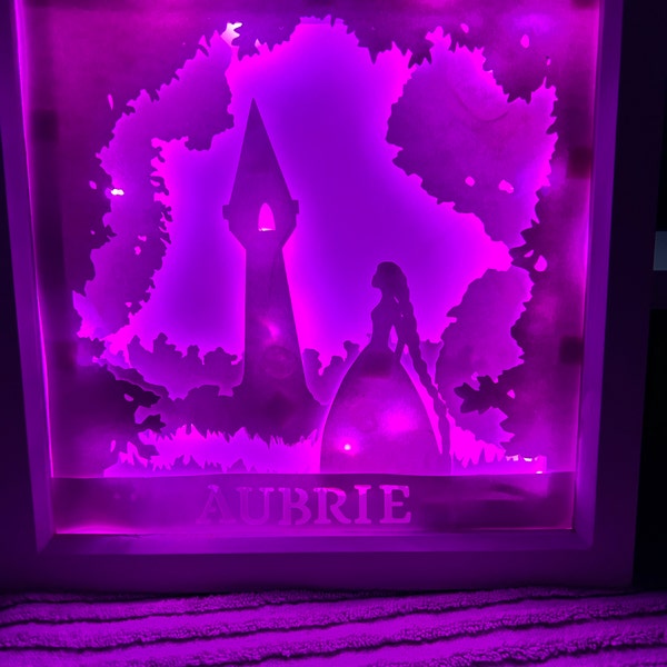 Rapunzel Fairy Tale Inspired Shadow Box SVG PDF PNG Paper Cutting ...