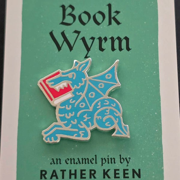 Book Wyrm Enamel Pin - Bookish Gift - Bookish Enamel Pin - Gifts for ...