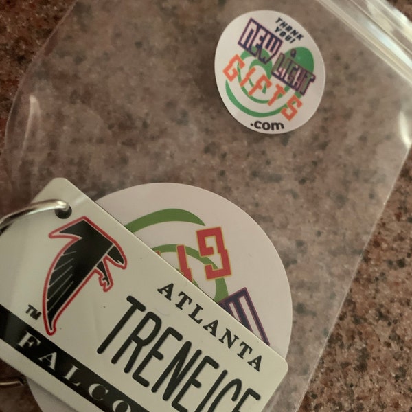 Personalized Atlanta Falcons Keychain - Custom Engraved Key Tag ...