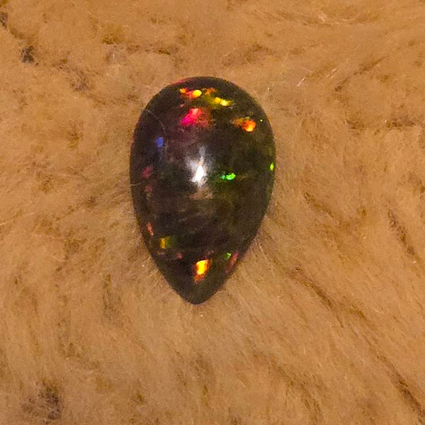 Top Quality Natural Opal, Natural Black Welo Fire Opal, 16x12 MM, Natural Ethiopian Oval Shape ...