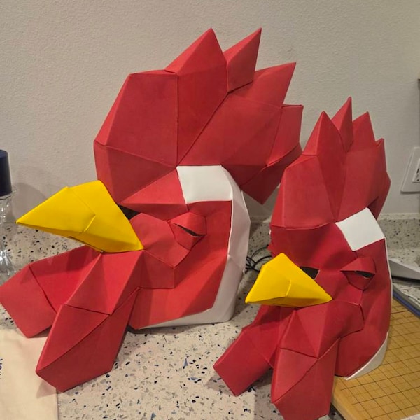 Rooster Mask DIY, Papercraft Chicken Mask Printable Template for ...