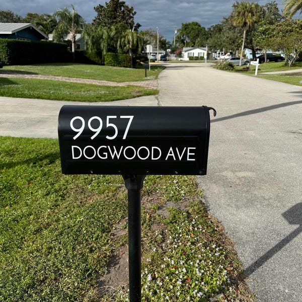 Custom Address Number Door Decal - Personalized Vinyl Entryway Sticker ...