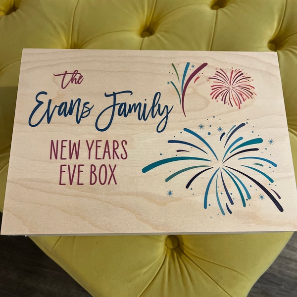 Fireworks New Years Eve Hamper Box Family Personalised Gift Celebration ...