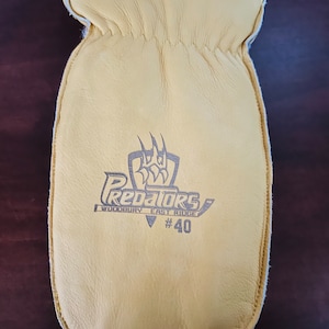 Leather Chopper Mittens With State Logo Engraved Custom Engraved ...