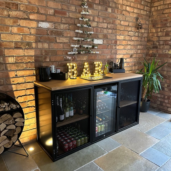 Industrial Sideboard Industrial Sideboard With Fridge Bar Home Bar With ...