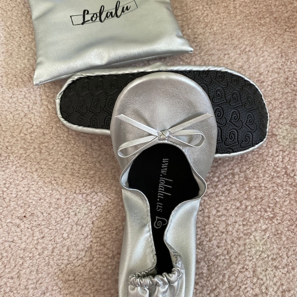 Lolalu Black Flats, Rollable Flats, Rollable Shoes, Foldable Flats ...