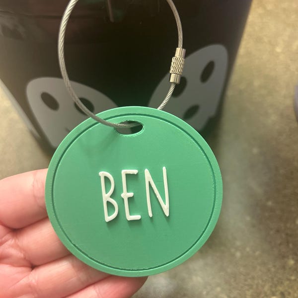 Personalized Kids Name Tag | Customizable Nametag for Backpack ...