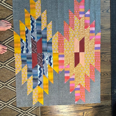 Same Sky Quilt Kit Using Curio Collection by Ruby Star Society Pattern by Modernly Morgan 60 X ...