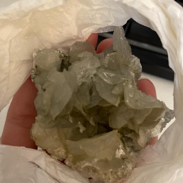 Amazing Milky Quartz With Chlorite on Back Side, Raw Crystal, Natural ...