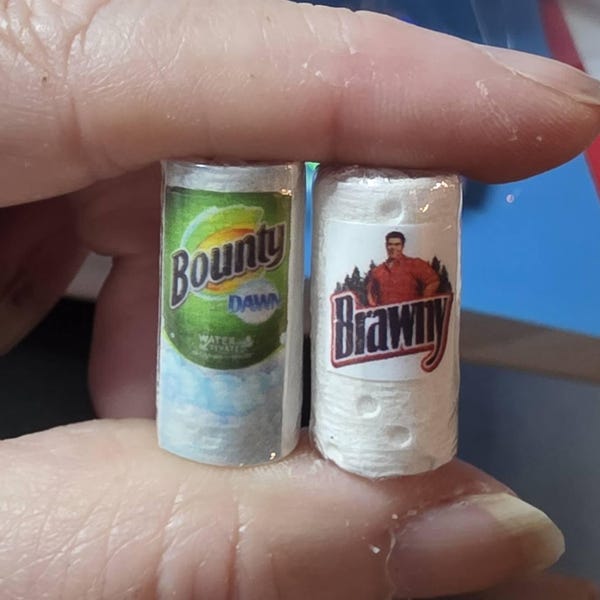Mini Paper Towel Roll, 1:12 Scale - Etsy
