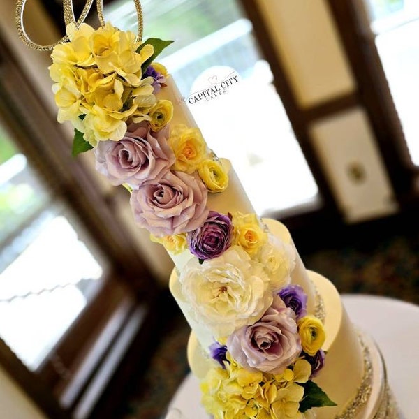 Gorgeous Swarovski Crystal Wedding Cake Toppers 4'' in Any Letter ...