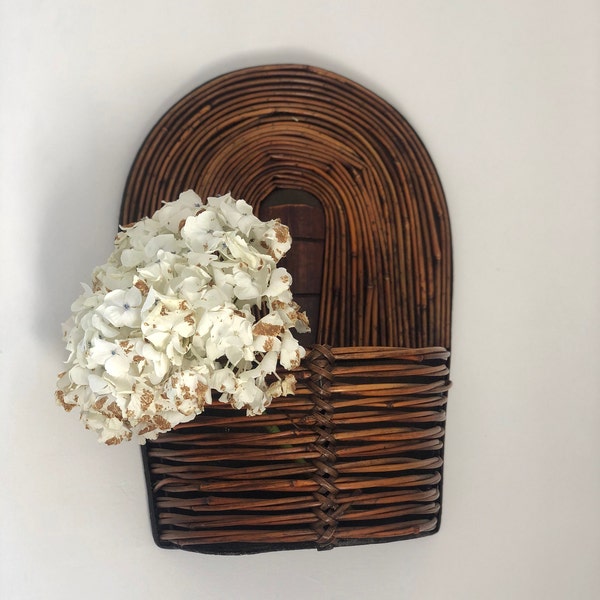 Rustic Shelf Wall Hanging Vintage Basket, Wicker Basket, Wall Basket ...