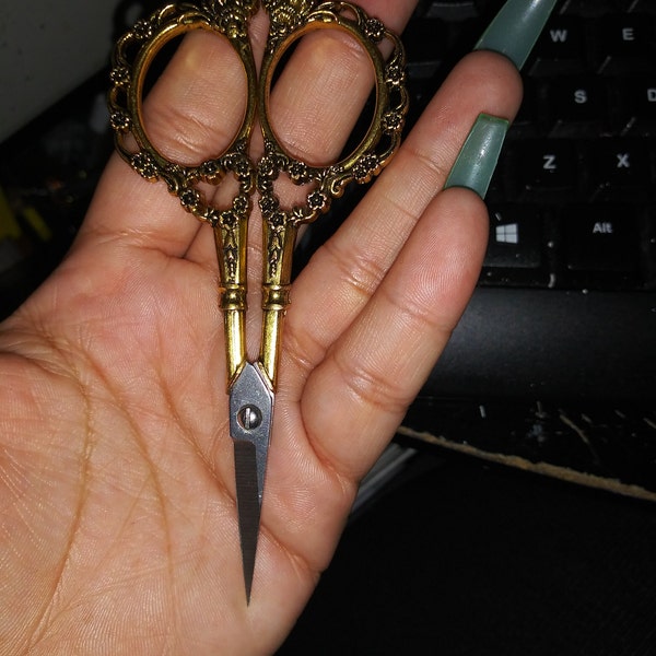Floral Embroidery Scissors - Small Flower Scissors- Rose Gold Shears ...